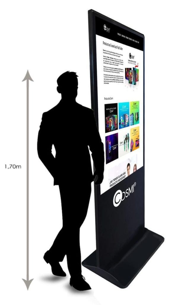 Ecran totem LCD 55 Pouces slim tactile Android intérieur - AGR Display ...