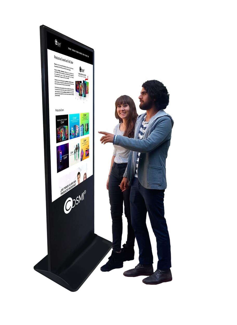 Ecran totem LCD 55 Pouces slim tactile Android intérieur - AGR Display ...